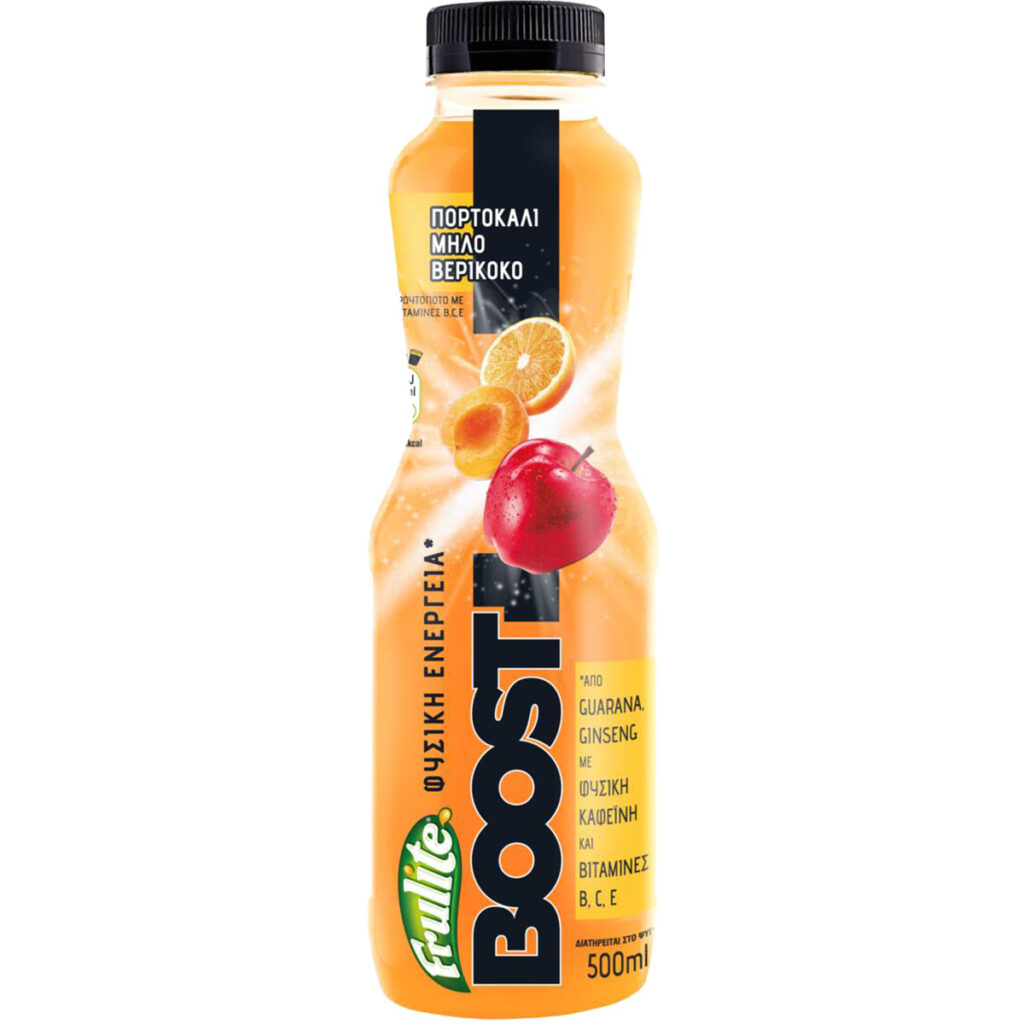 Frulite Boost Φρουτοποτό Πορτοκάλι Μήλο & Βερίκοκο 500 ml - Eshop Super ...